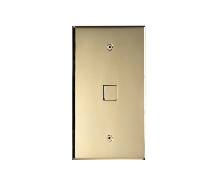 CULLINAN - BRUSHED BRASS - LARGE SQUARE BUTTON - Push-button switches from Atelier Luxus ...