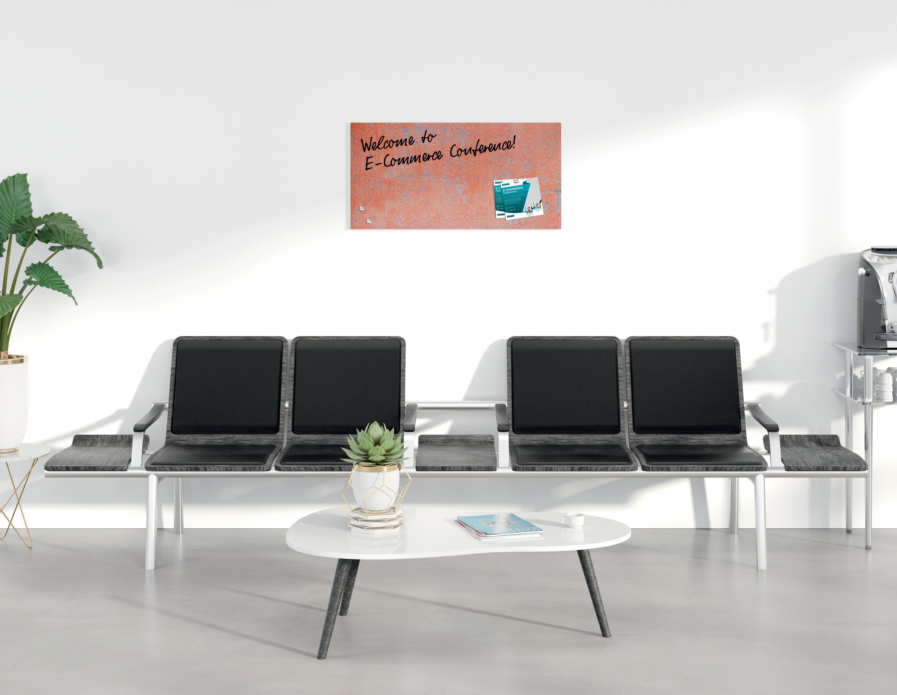 MAGNETIC GLASS BOARD ARTVERUM, DESIGN BLUE STRUCTURE, MATT, 60 X 40 CM ...
