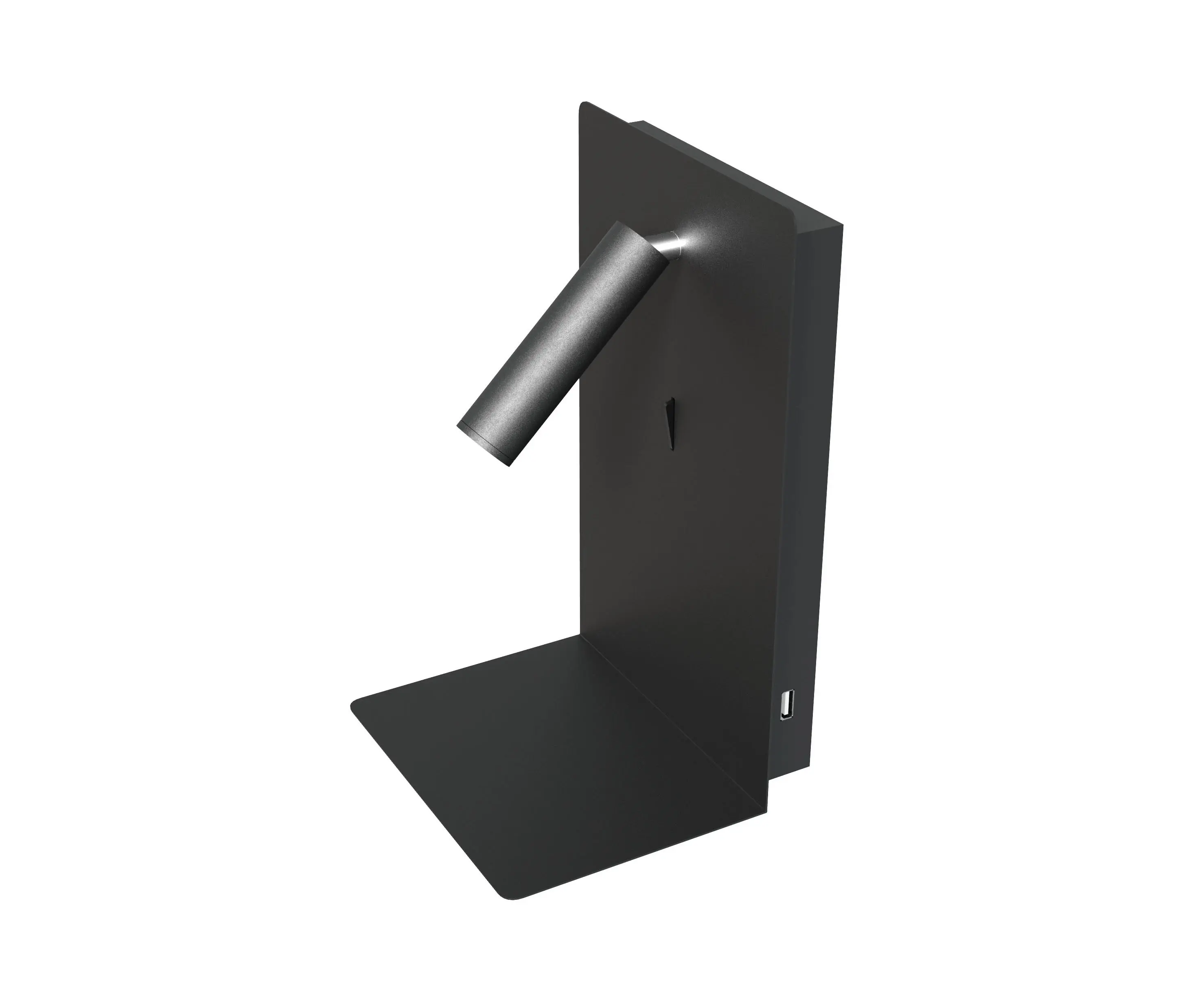 SHELF SPOT USB WALL LIGHT, BLACK - Smart phone / Tablet docking ...