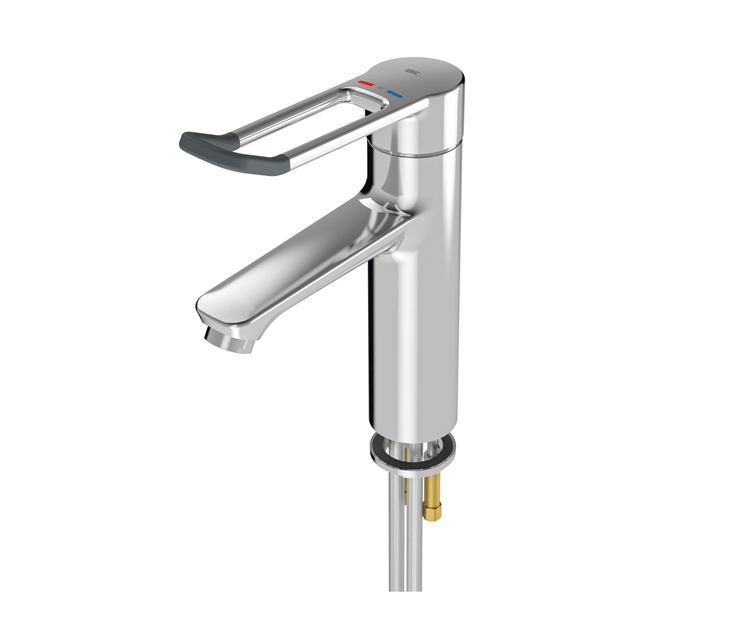 F4LT-MED THERMOSTATIC SINGLE-LEVER PILLAR MIXER - Wash basin taps from ...