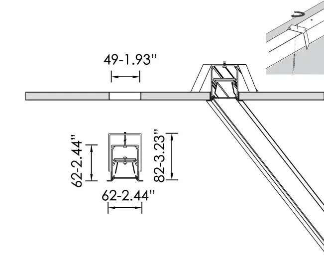 NOTUS 25 DAISY IN LINEAR LED – Plafonniers encastrés de BRIGHT SPECIAL ...