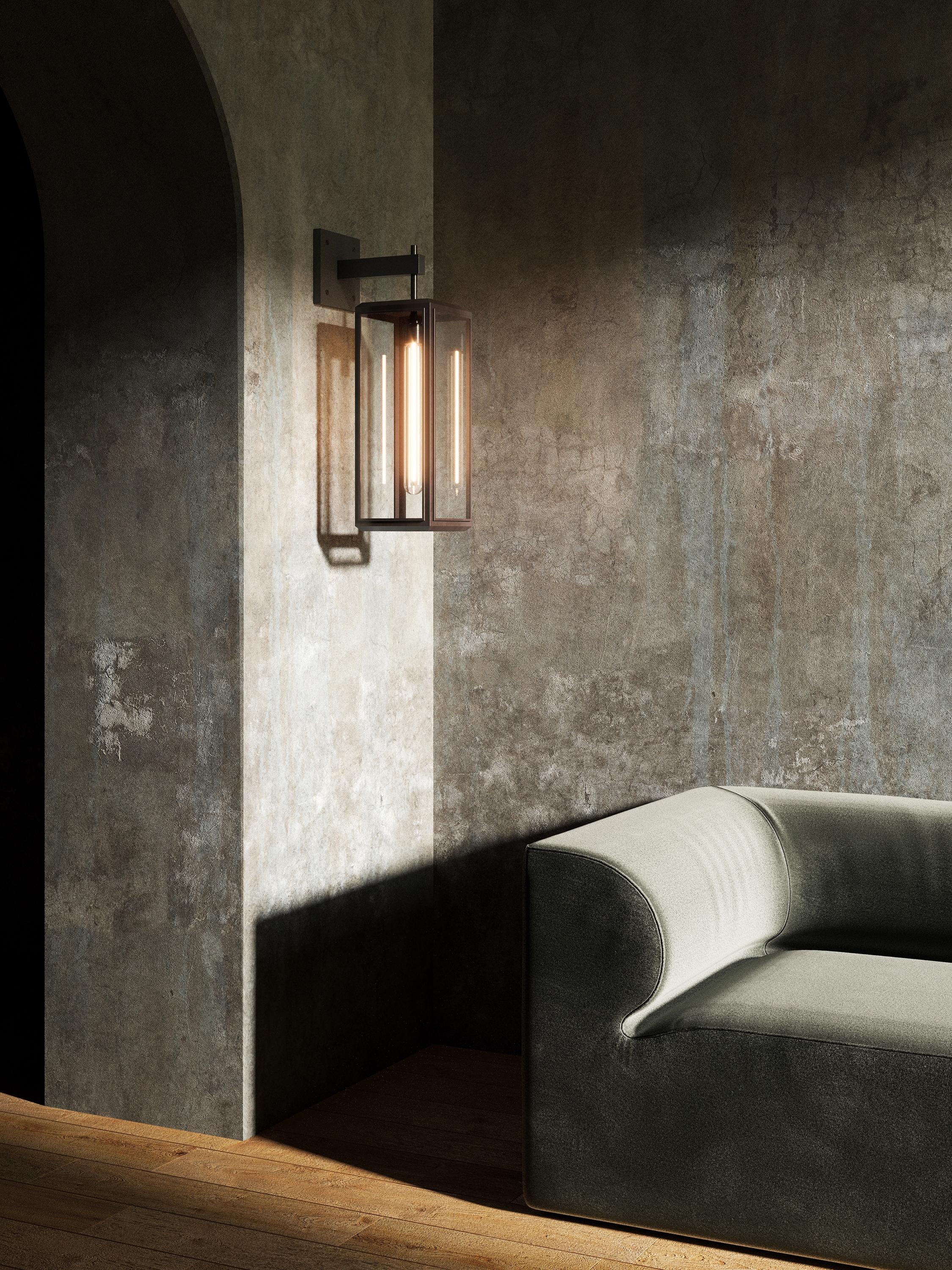 WILLOW | WIDE WALL LIGHT - BRONZE - Wall lights from J. Adams & Co ...