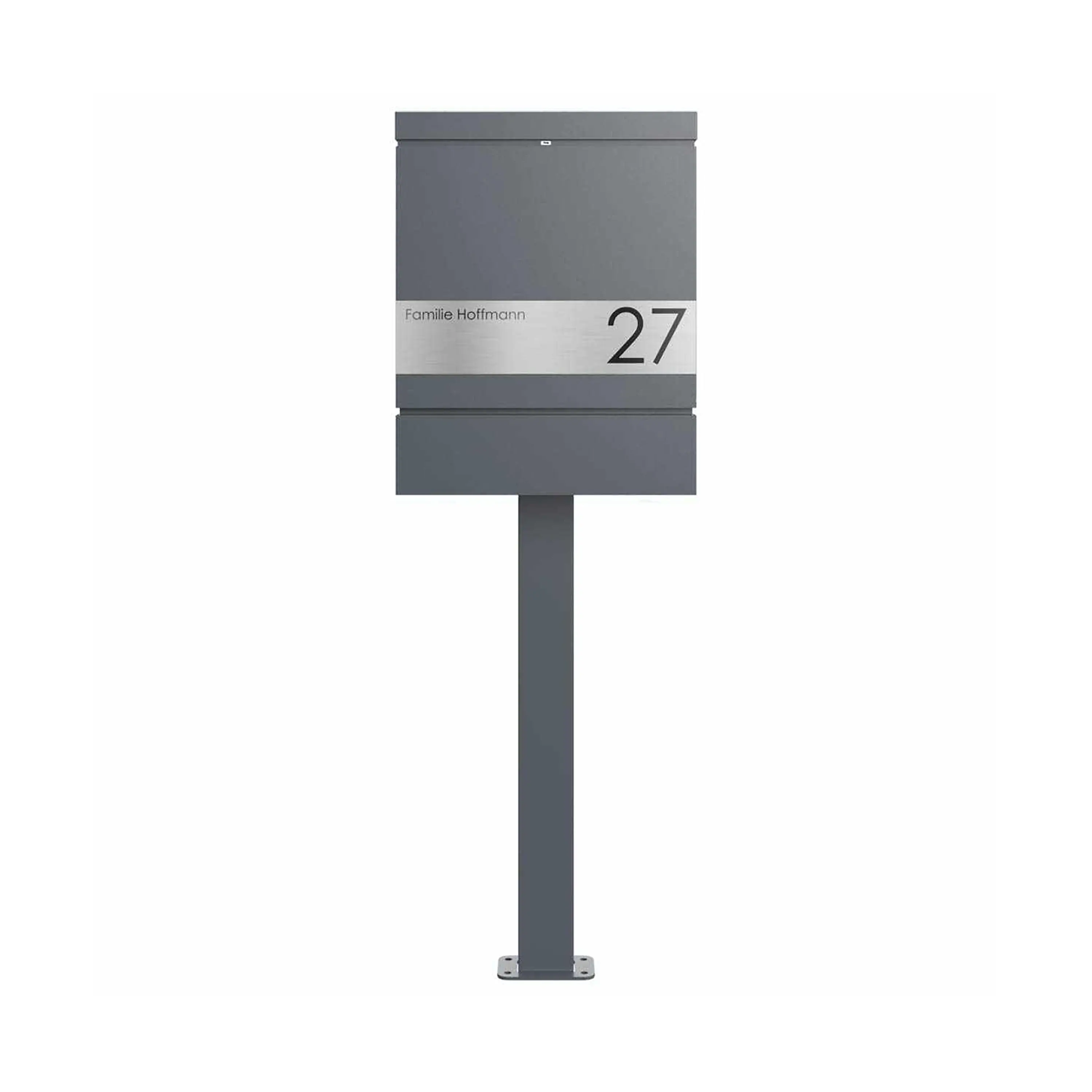 BRENTANO ST-BP DESIGN LETTERBOX WITH NEWSPAPER COMPARTMENT - RAL 7016 ...