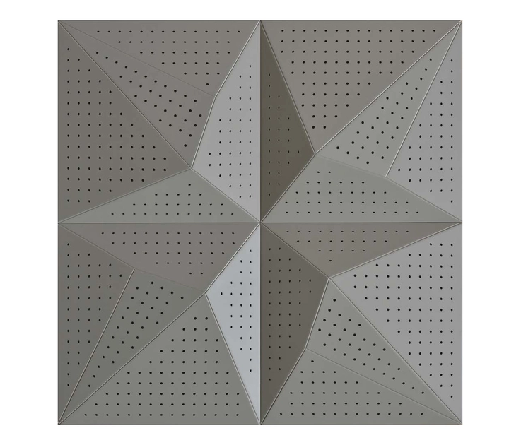 NEKA PANEL B GREY LACQUER WITH 8MM PERFORATION - Acoustic ceiling ...