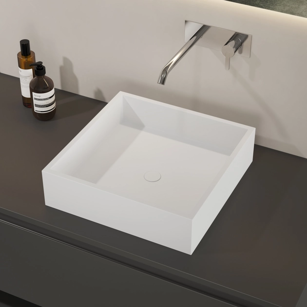 SOLID SURFACE | ANDROMEDA SOLID SURFACE COUNTER TOP WASHBASIN - Wash ...