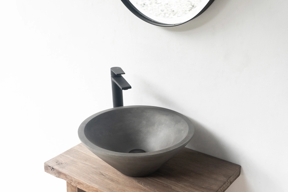 VENEZIA DUSK GREY CONCRETE BASIN - SINK - VESSEL - WASHBASIN - Wash ...