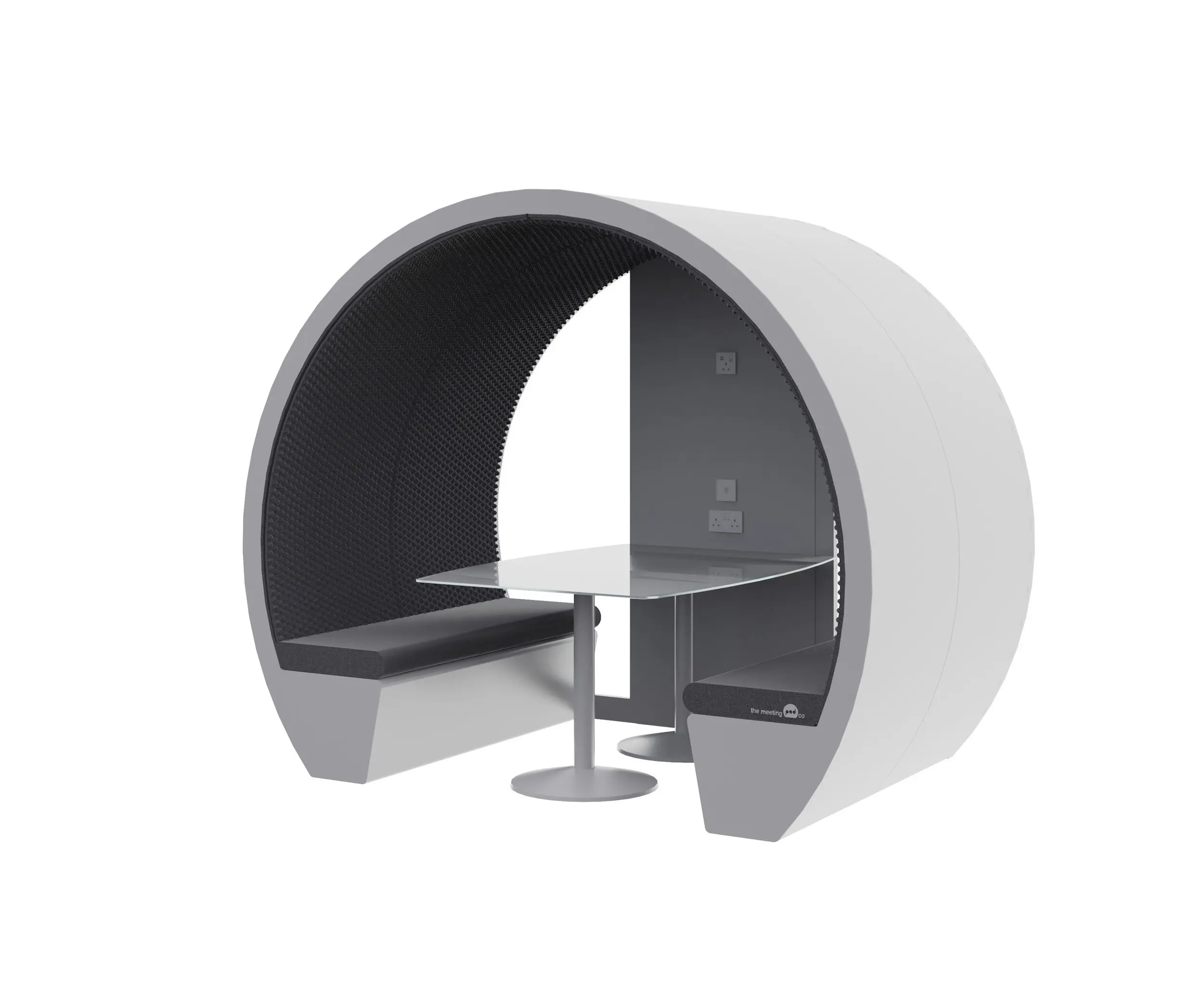 4 PERSON PART ENCLOSED MEETING POD WITH GLASS BACK PANEL – Sistemi ...