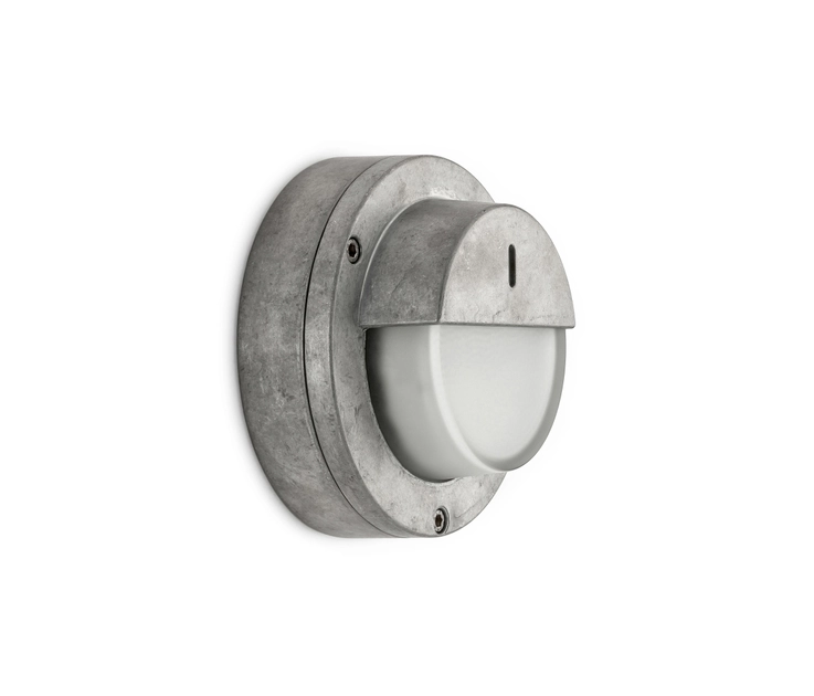 FLAT LIGHT ALUMINIUM NATURAL WITH HALF SHADE - Wall lights from THPG ...