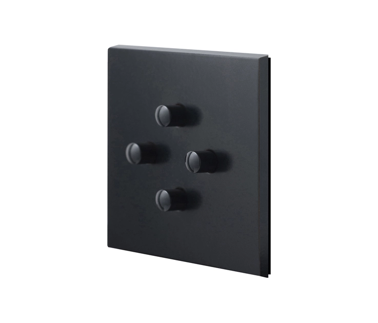 BLACK MAT BRASS - SINGLE COVER PLATE - 4 PUSH - Push-button switches from Modelec | Architonic