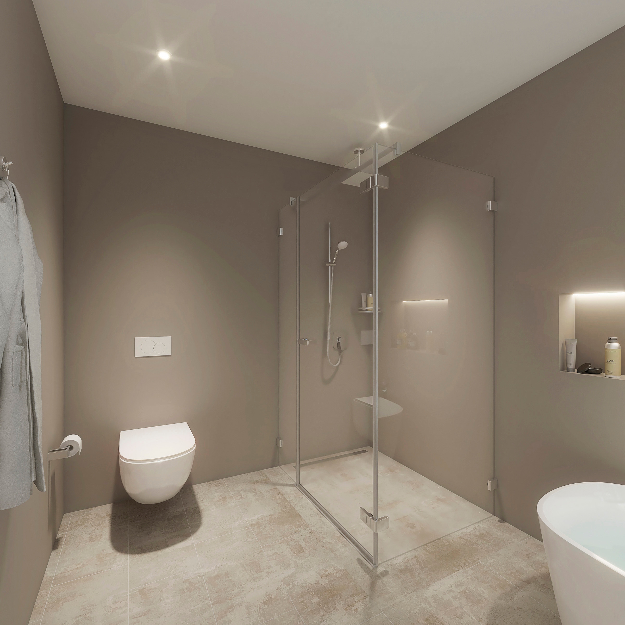 S606 PPTWTF SWING DOOR WALL STOP WITH SIDE PANEL IN LINE - Shower ...