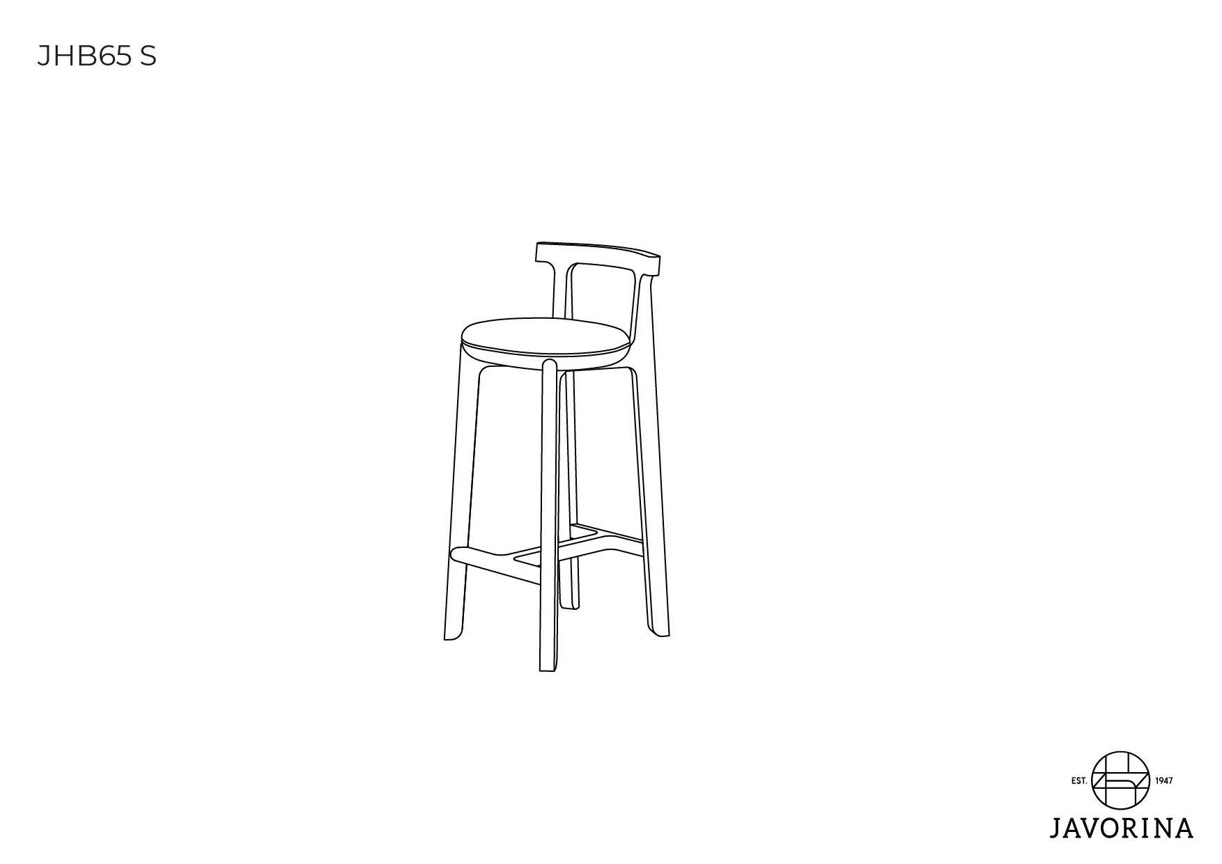 JURO | BARSTOOL WITH BACK JHB65 S N - Counterstühle von Javorina ...