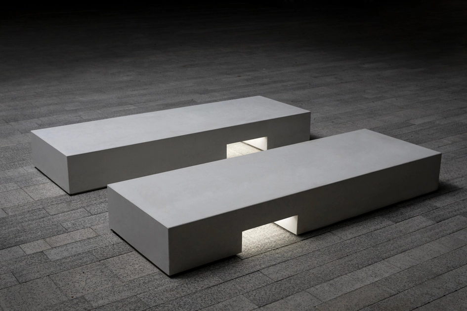 LUDY | CONCRETE BENCH WITH LIGHTING - Benches from VPI Concrete ...