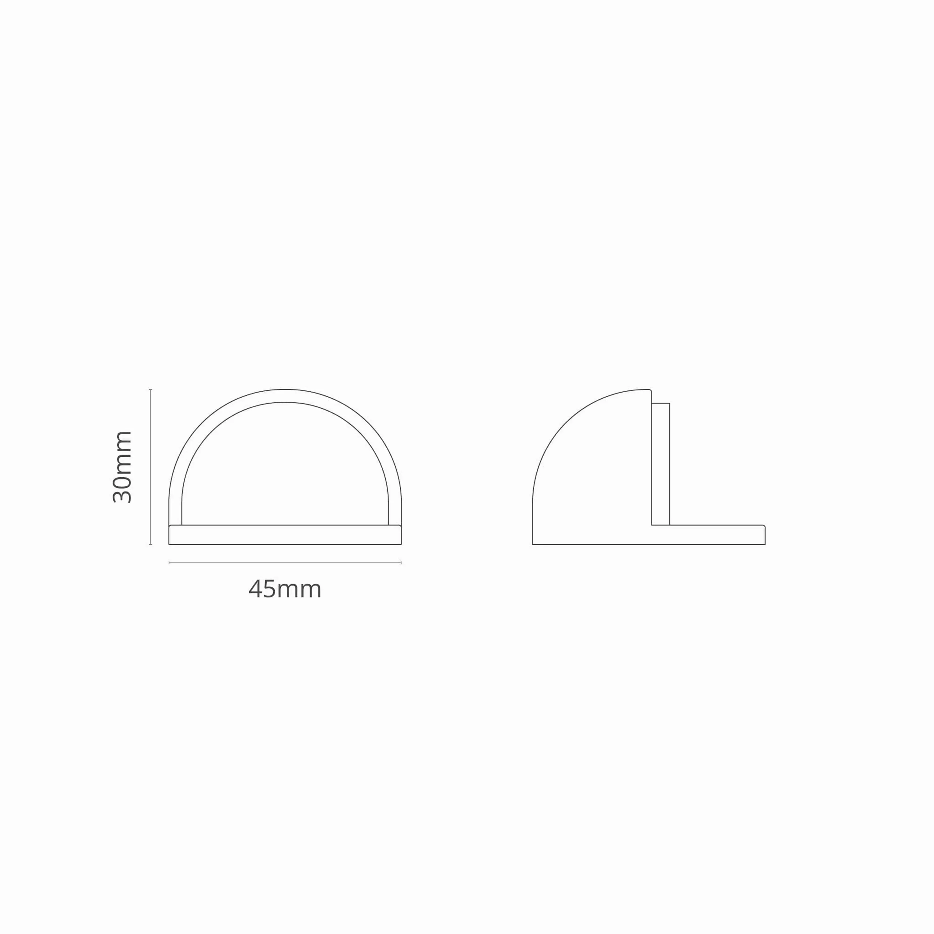 CLIFTON HALF MOON DOOR STOP - Door stops from Corston Architectural ...