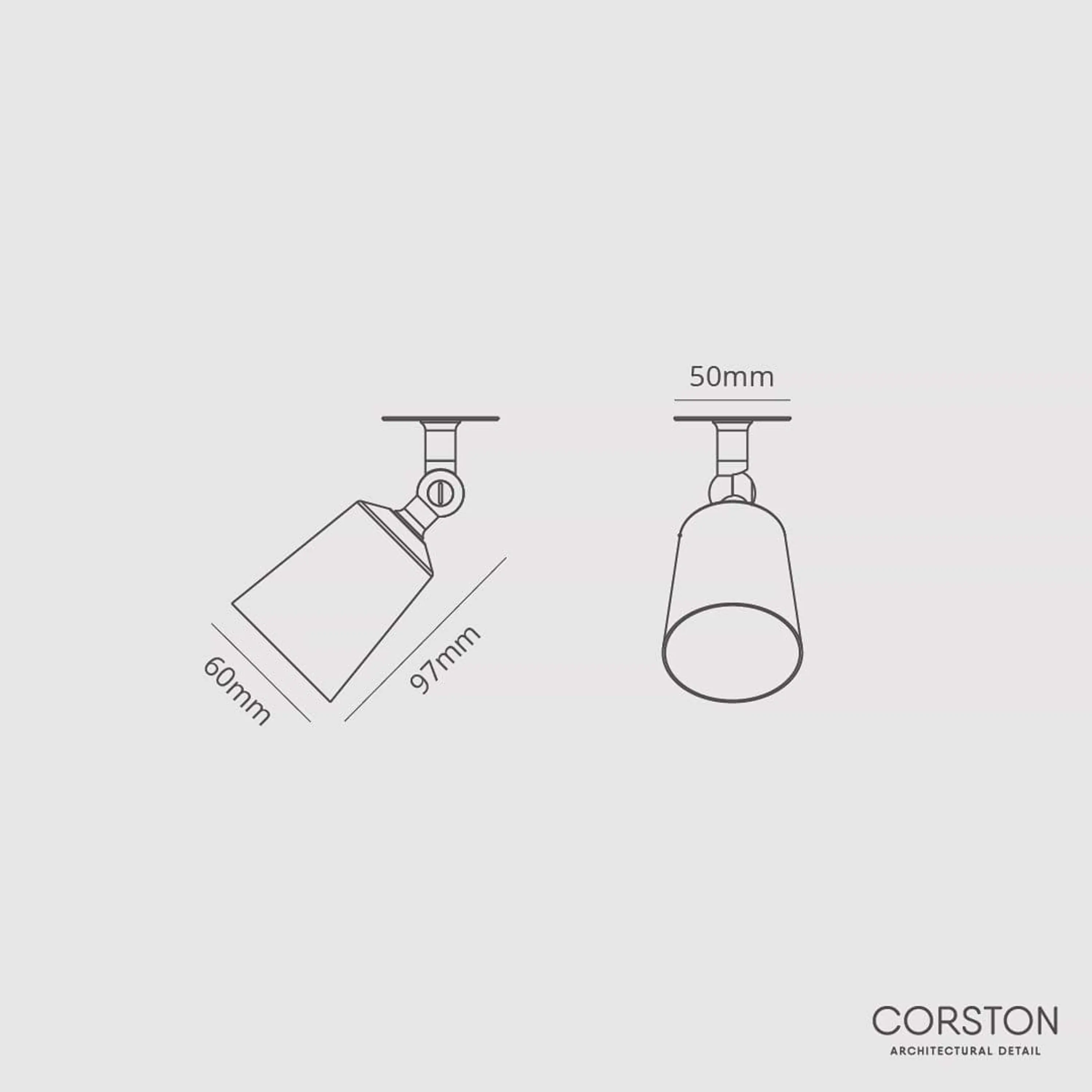 PERRYN SINGLE 50MM SPOTLIGHT - Ceiling lights from Corston ...