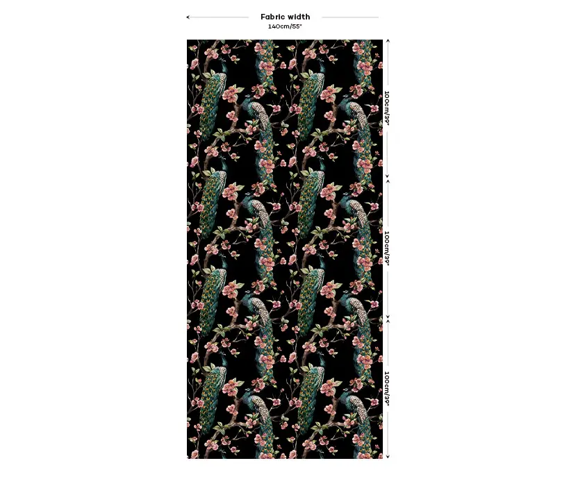 ENCHANTED GARDEN FABRIC - EMERALD GREEN - Dekorstoffe von Feathr ...