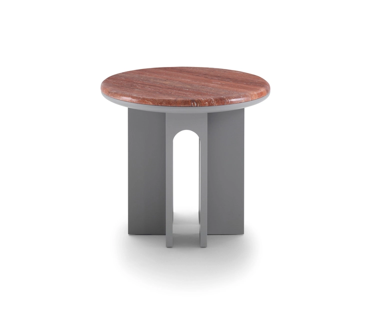 ARCOLOR SMALL TABLE 50 - VERSION WITH GREY RAL 7036 LACQUERED BASE AND ...