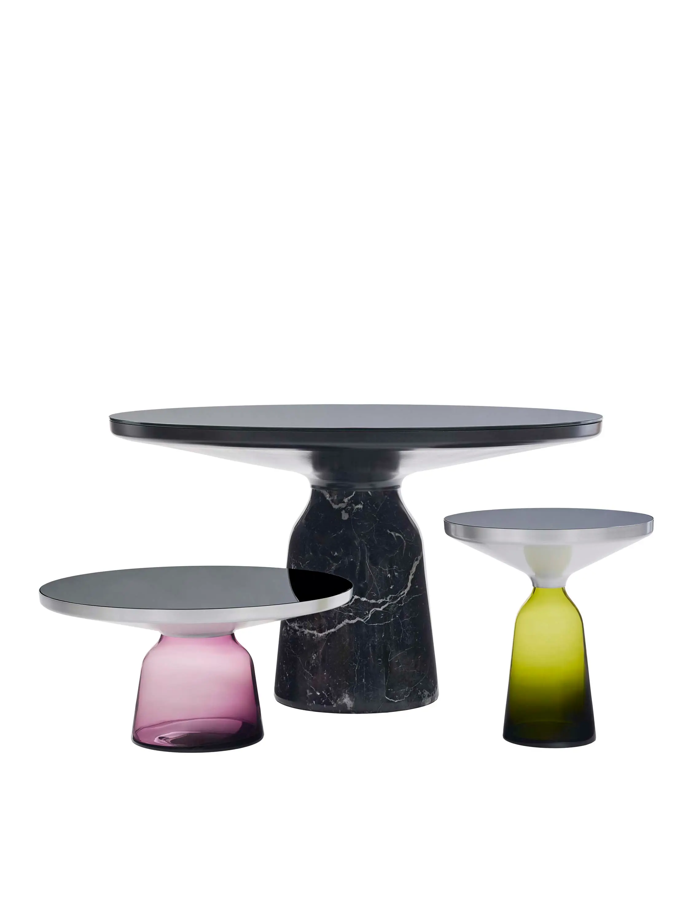 BELL COFFEE TABLE ALUMINIUM-GLASS-VIOLETT - Coffee tables from ...