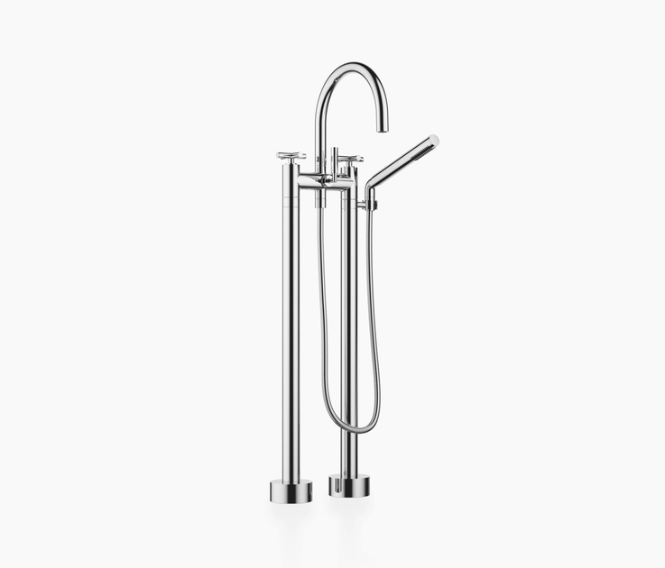 TARA. - TWO-HOLE BATH MIXER FOR FREE-STANDING ASSEMBLY WITH HAND SHOWER ...