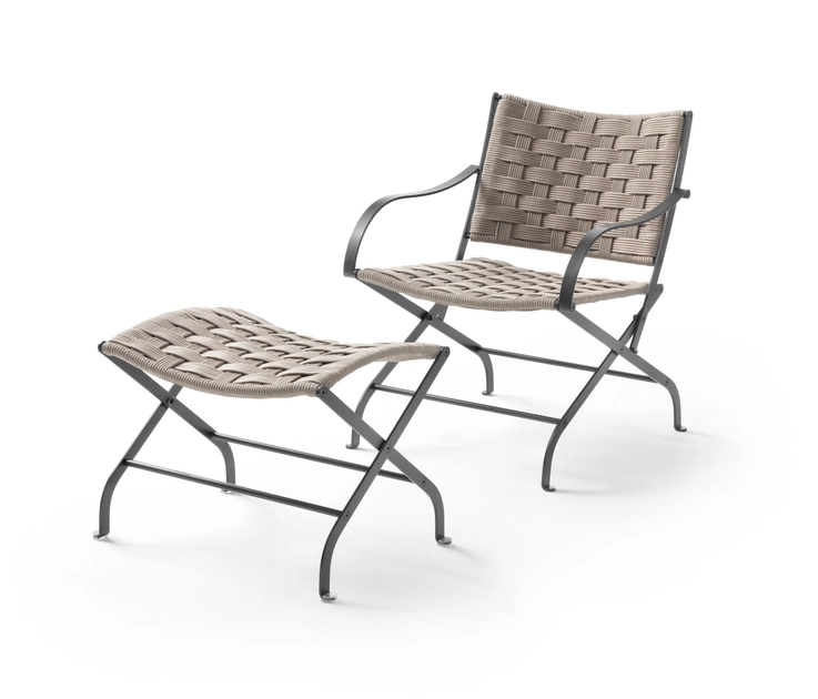 CARLOTTA ARMCHAIR WITH FOOTSTOOL OUTDOOR - Armchairs from Flexform ...