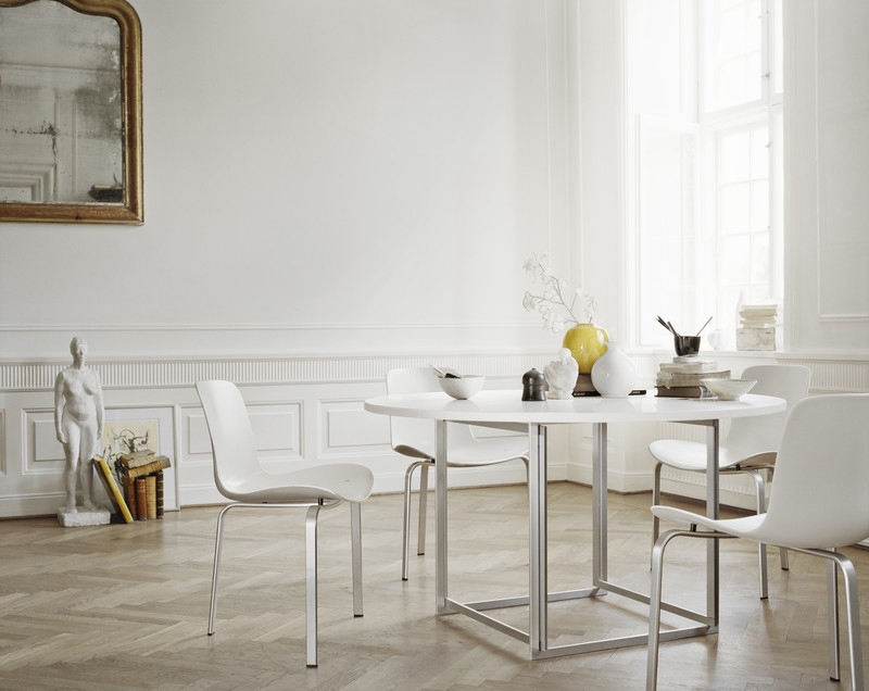 PK58™ | TABLE | WHITE MOULDED POLYESTER COMPOSIT W ATH | SATIN BRUSHED ...