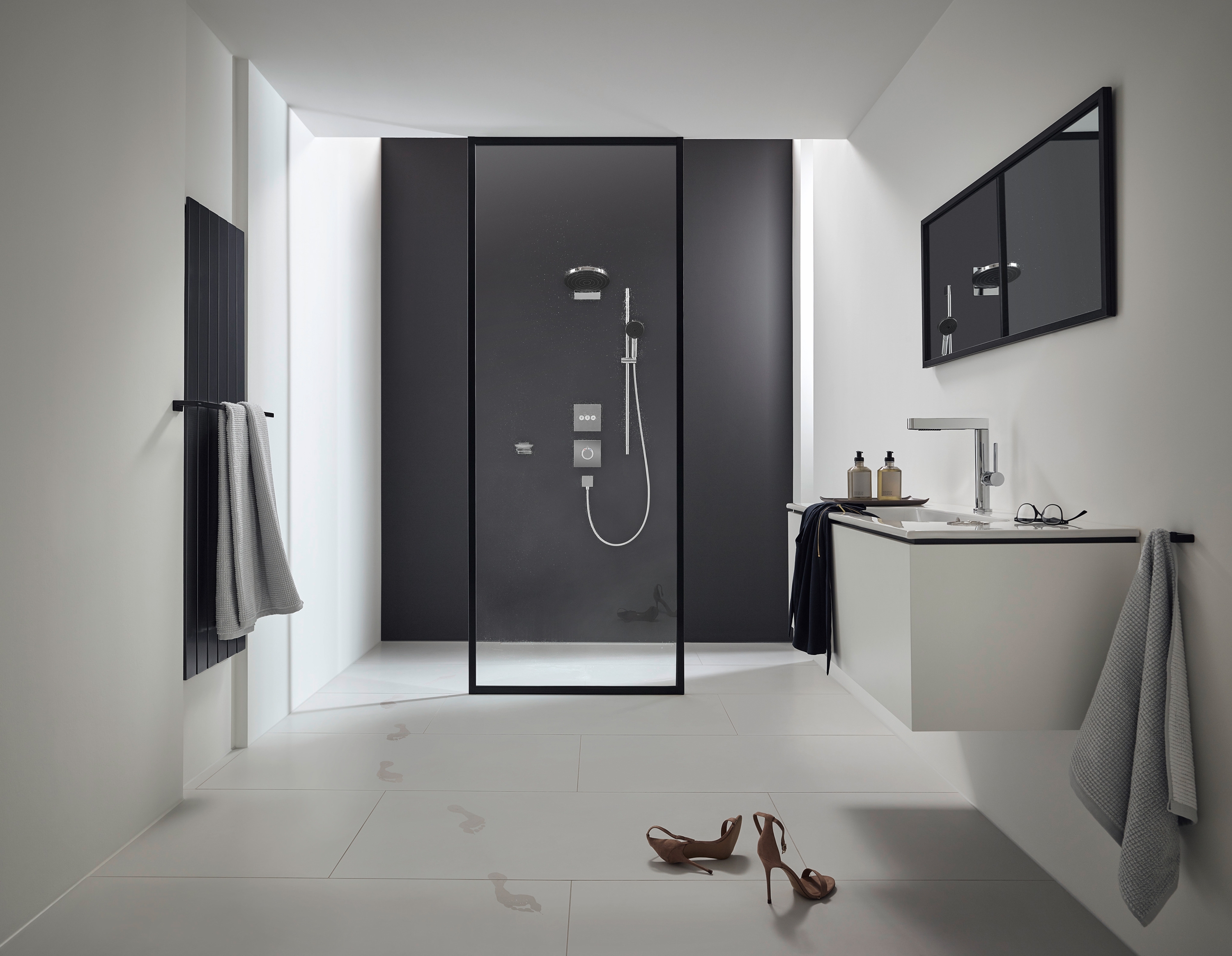 HANSGROHE FINORIS SINGLE LEVER BASIN MIXER 260 FOR WASHBOWLS WITH PUSH ...