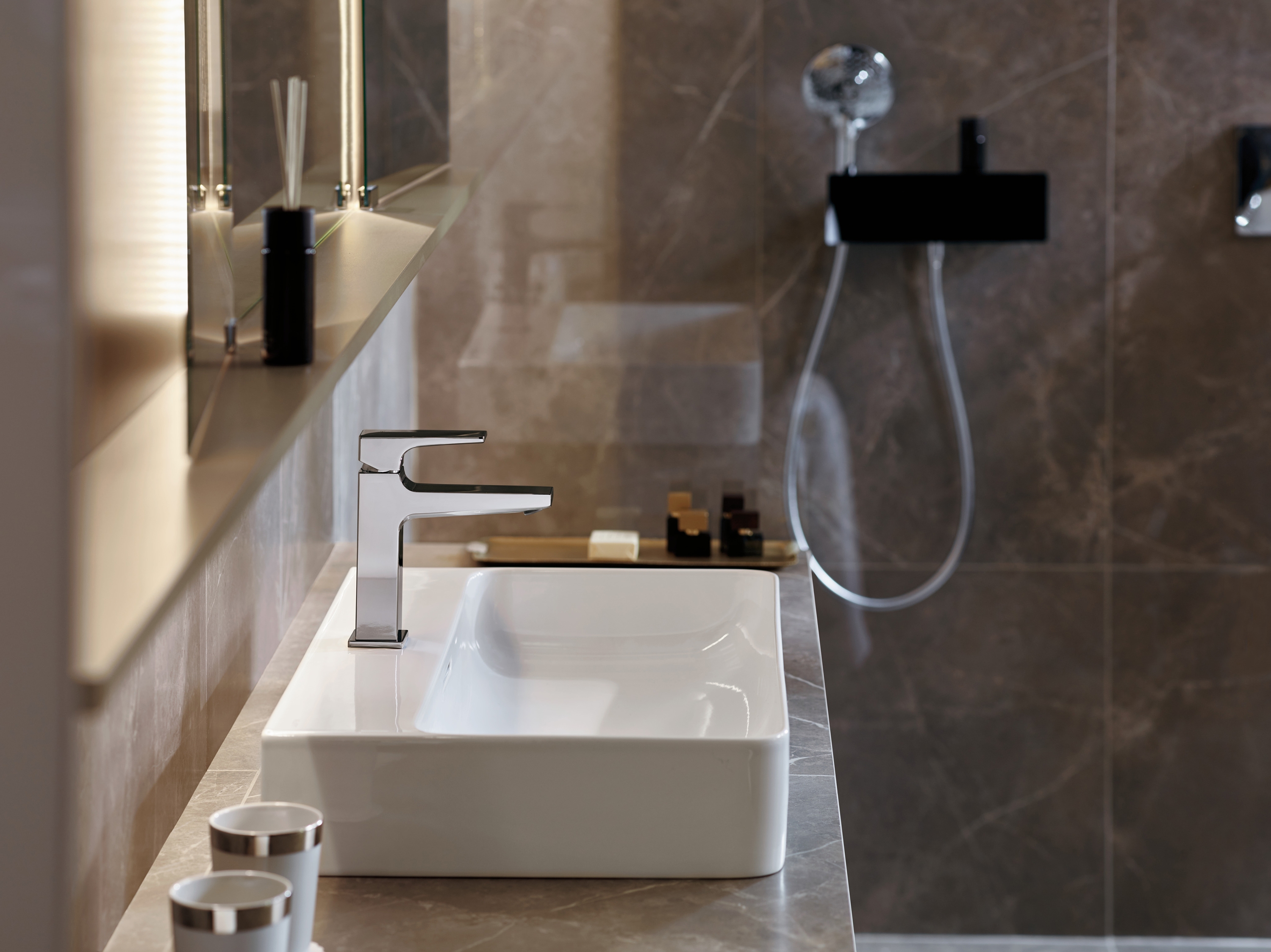 METROPOL MEZCLADOR MONOMANDO DE LAVABO 110 CON VACIADOR PUSH-OPEN ...