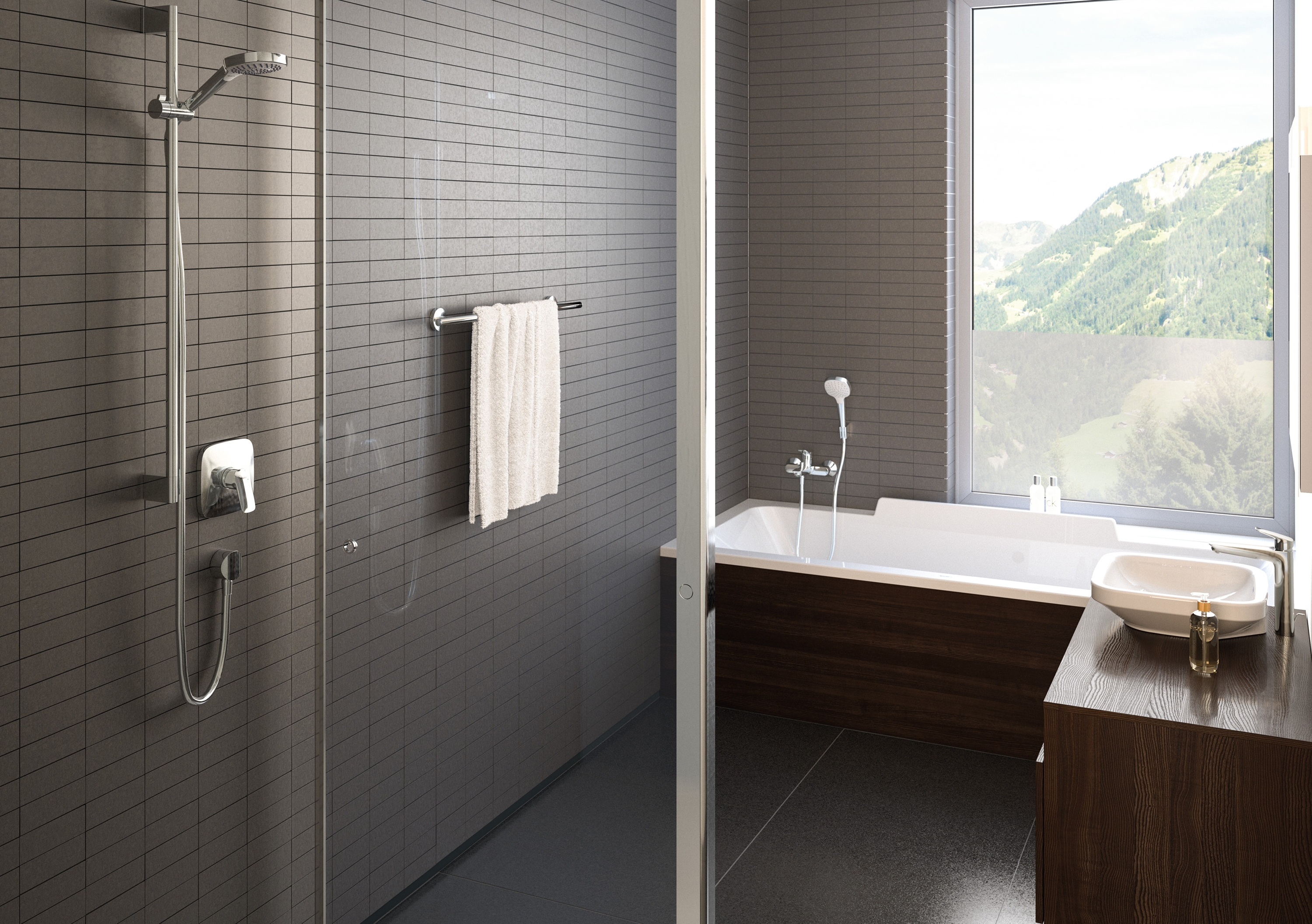HANSGROHE LOGIS TOILET BRUSH HOLDER WALL-MOUNTED - Toilet brush holders ...
