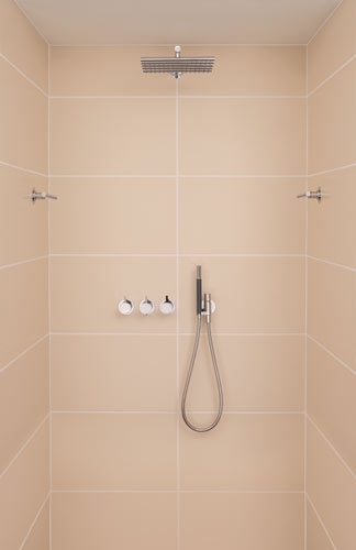 T65 - SHOWER RAIL WITH HAND SHOWER AND HOSE T60. - Shower controls from ...