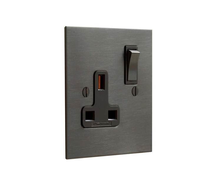 ANTIQUE BRONZE SINGLE 13AMP SOCKET - British sockets from Forbes ...