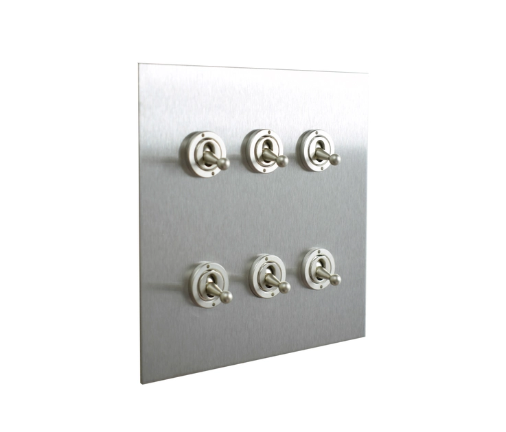 STAINLESS STEEL SIX GANG DOLLY SWITCH - Toggle switches from Forbes ...