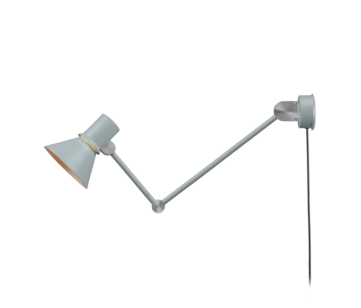 TYPE 80™ WALL LIGHT W3 GREY MIST WITH CABLE AND PLUG - Wall lights from ...