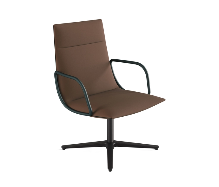 NOHA EXECUTIVE LOUNGE CHAIR WITH METAL ARMREST - Chairs from viccarbe ...
