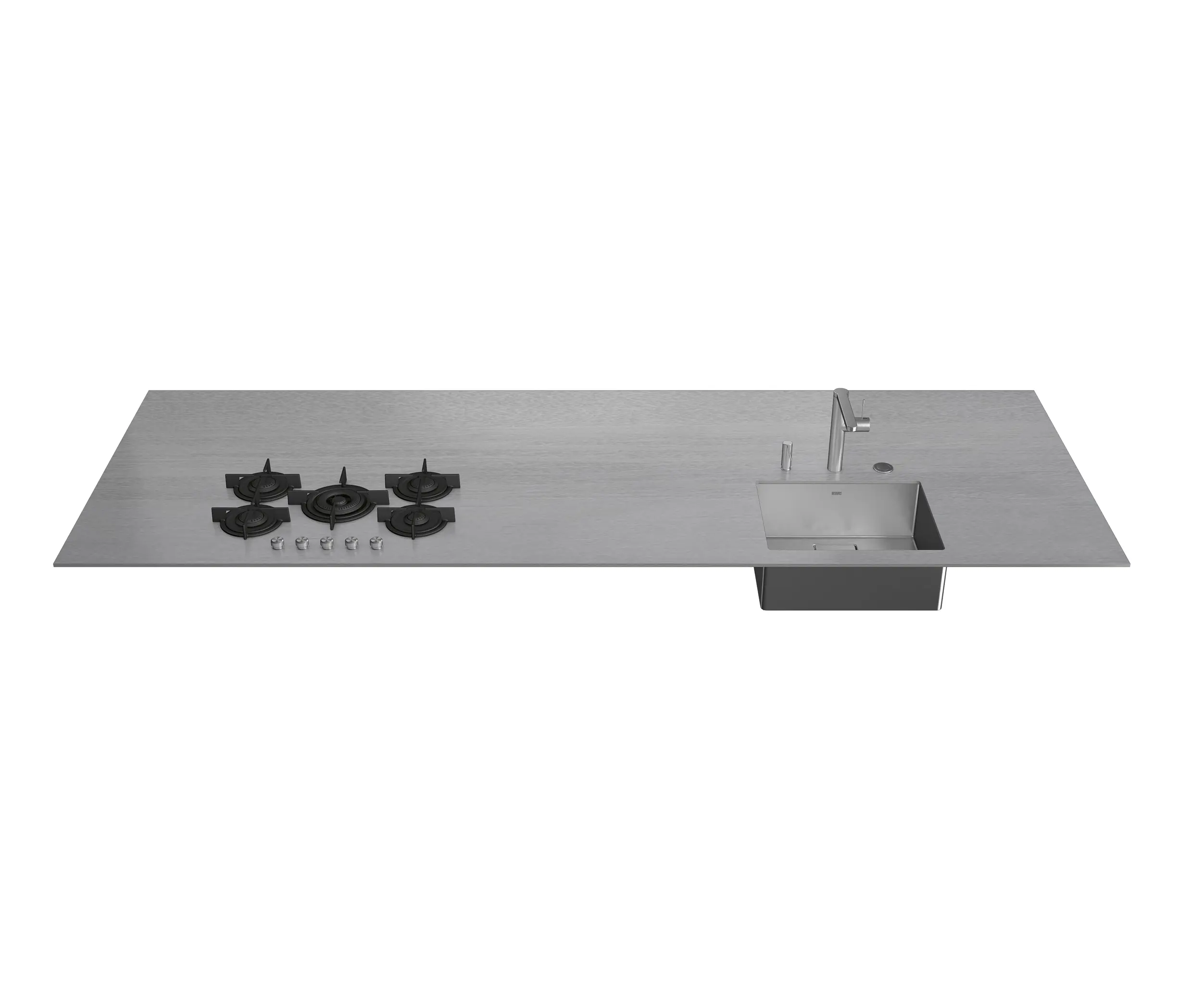 CUSTOMIZED STAINLESS STEEL WORKTOP WITH INTEGRATED GAS HOB - Hobs from ...