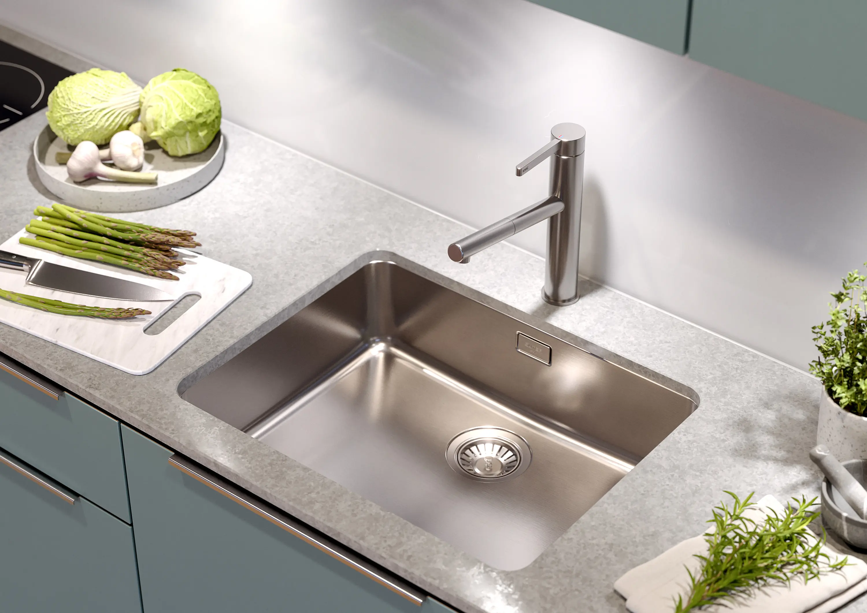 KWC BEVO E LEVER MIXER KITCHEN A220 - Kitchen taps from KWC Home | Architonic