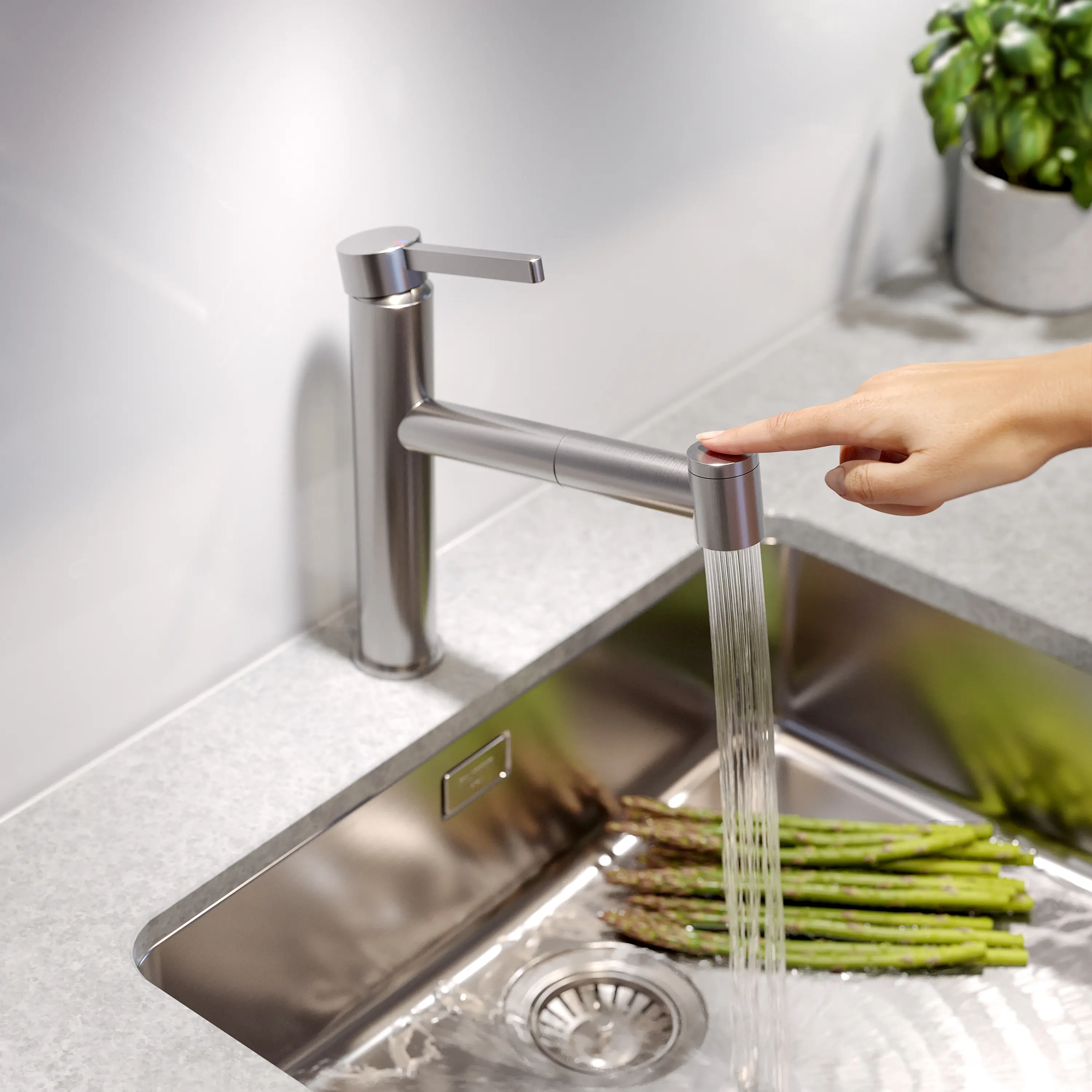KWC BEVO E LEVER MIXER KITCHEN A220 - Kitchen taps from KWC Home | Architonic