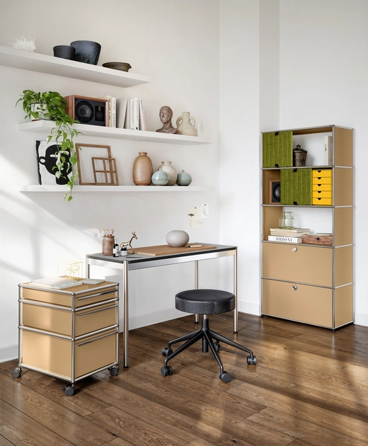 USM HALLER SOFT PANEL | SHELVING GREEN VERTICAL - Shelving from USM ...