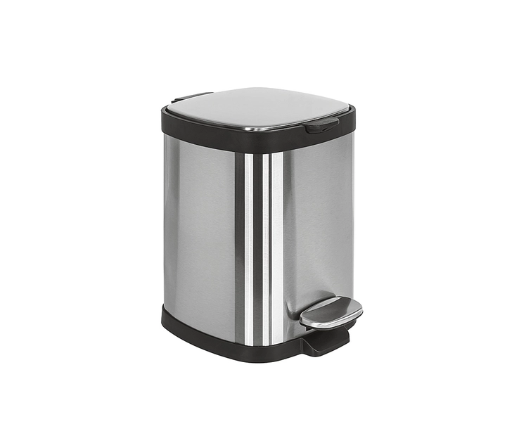 SMALL PEDAL BIN (L 5), STAINLESS STEEL WITH AMORTIZED CLOSURE - Bath ...