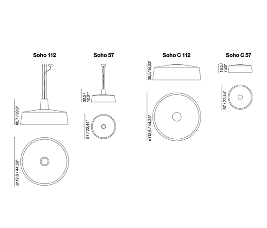 SOHO 57 IP44 - Suspended lights from Marset | Architonic