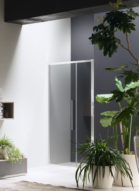 TRENDY DESIGN PIVOT DOOR WITH FIXED ELEMENT FOR NICHE - Shower screens ...
