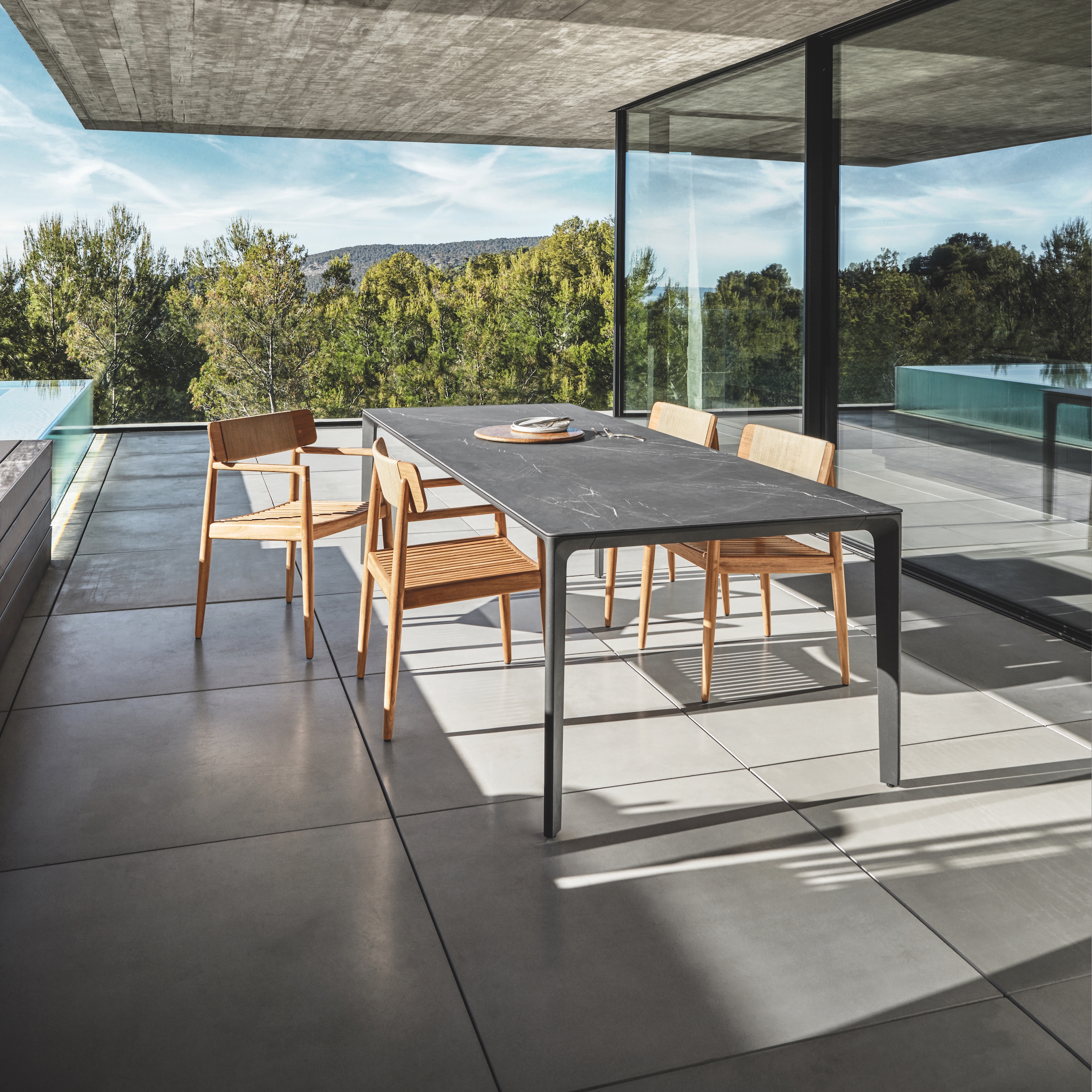 ARCHI DINING CHAIR WITH ARMS - Chairs from Gloster Furniture GmbH ...