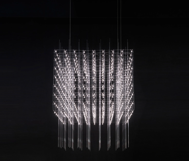 UNIVERSE SQUARE 100 WITH GLASSBARS - Suspended lights from Quasar ...