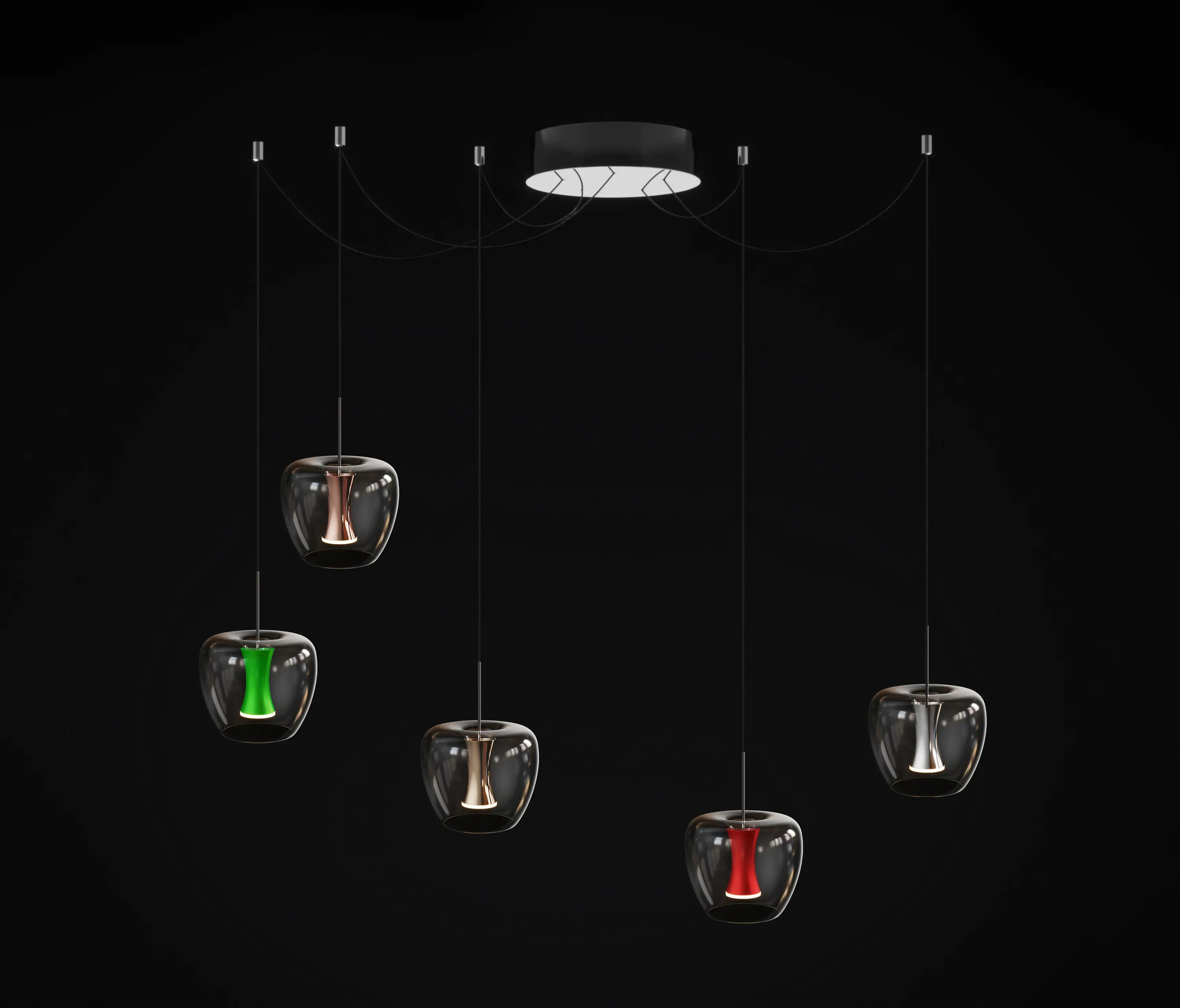 APPLE MOOD SMALL ROUND 5 FREE - Suspended lights from Quasar | Architonic