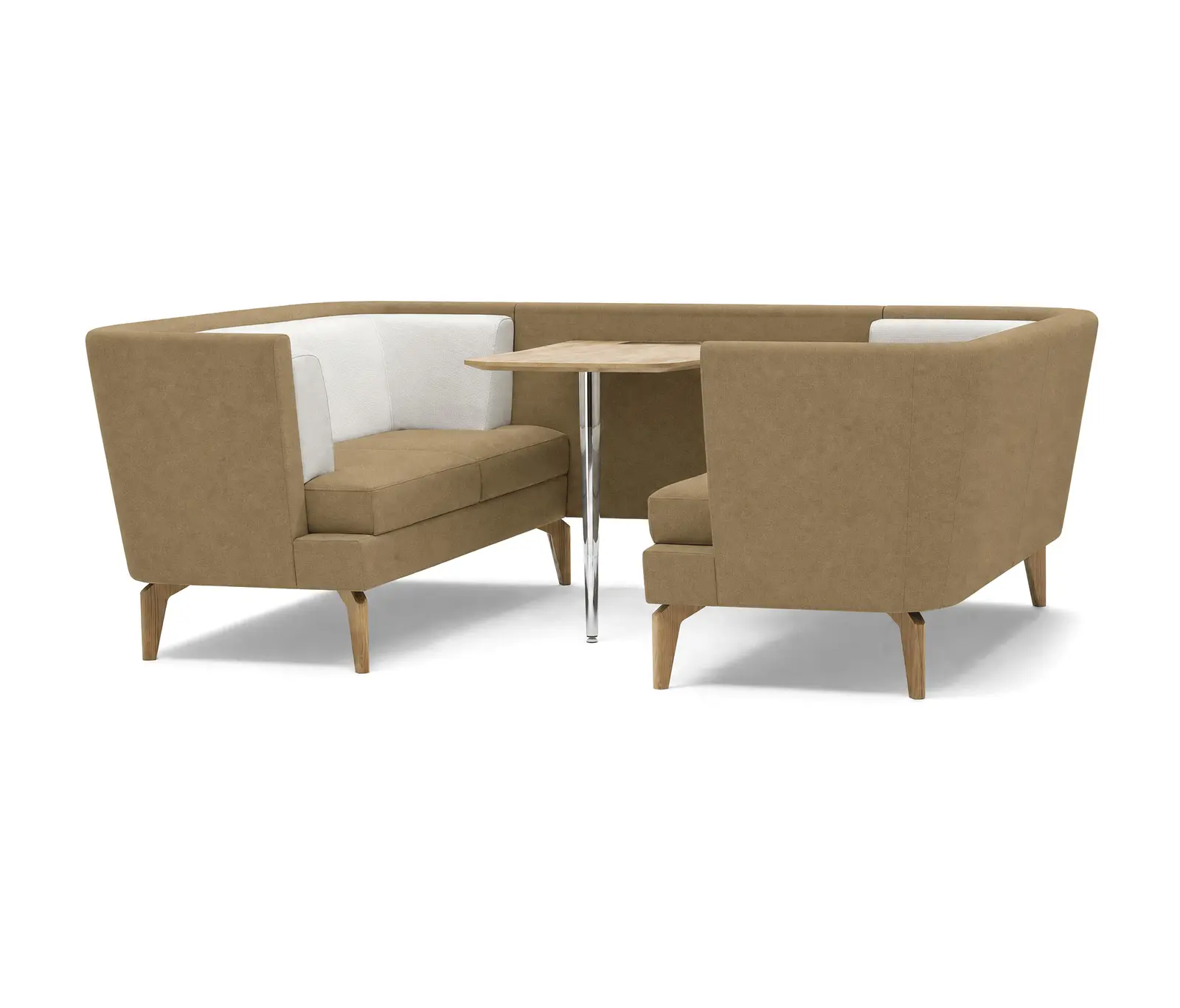 ENTENTE LOW BACK BOOTH - 4 - 6 PERSON - Sound absorbing furniture from ...