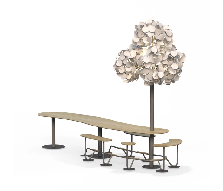 SEAMLESS BAR SEATER WAVE W TREE - Table-seat combinations from Green ...