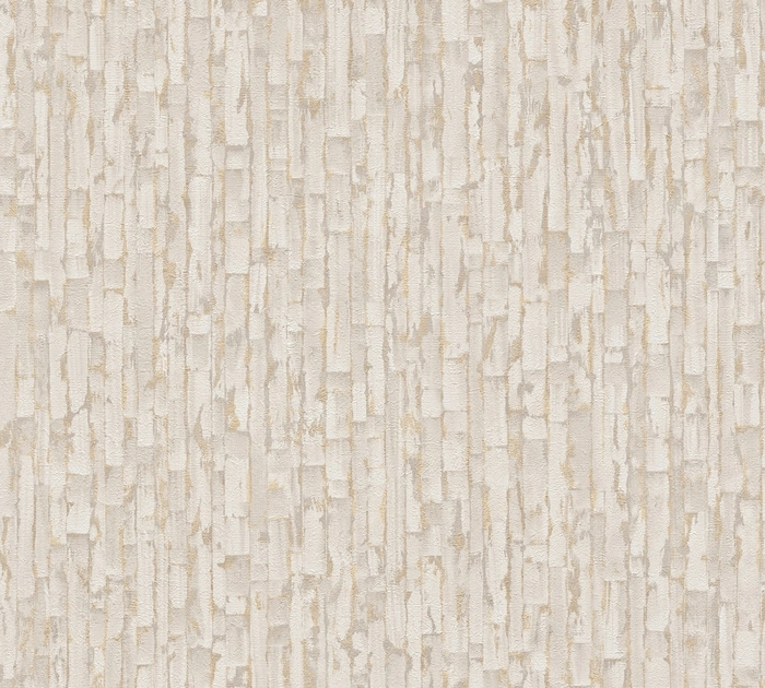TEXTURE ART | WALLPAPER WITH VERTICAL STONE LOOK IN CREAM - Wall ...
