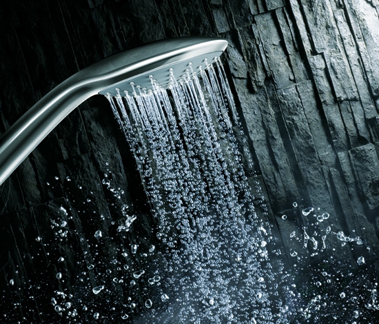 EUPHORIA 110 CHAMPAGNE SHOWER RAIL SET 3 SPRAYS - Shower controls from ...