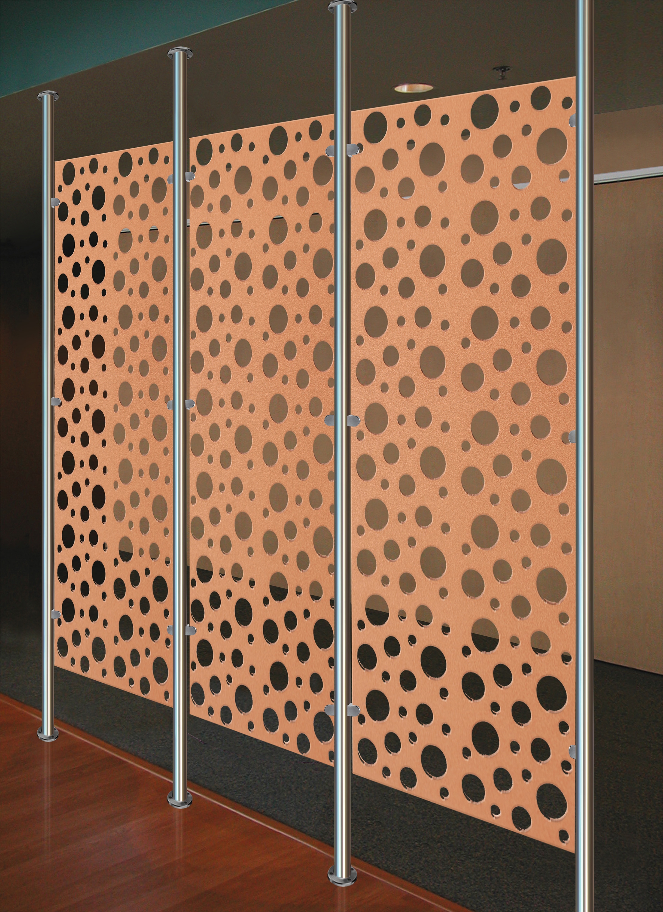 METAL ROOM DIVIDER IN CLASSIC METAL COLLECTION PERFORATED ALUMINUM ...
