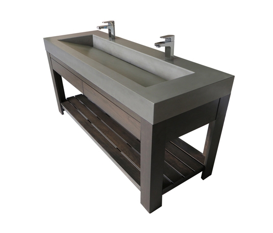 LAVARE 60" RECTANGLE CONCRETE SINK WITH DRAWER - Wash basins from ...