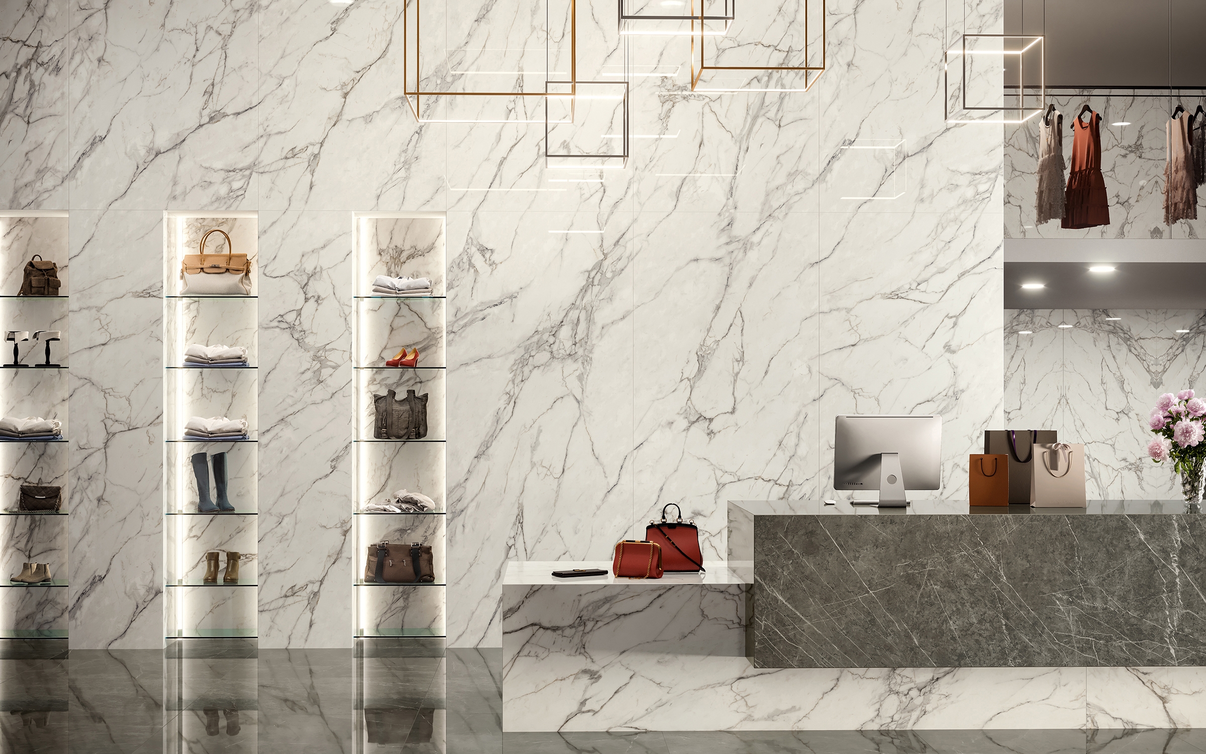 MARVEL BEIGE MYSTERY ANGOLO 7X7 LAPPATO - Ceramic tiles from Atlas ...