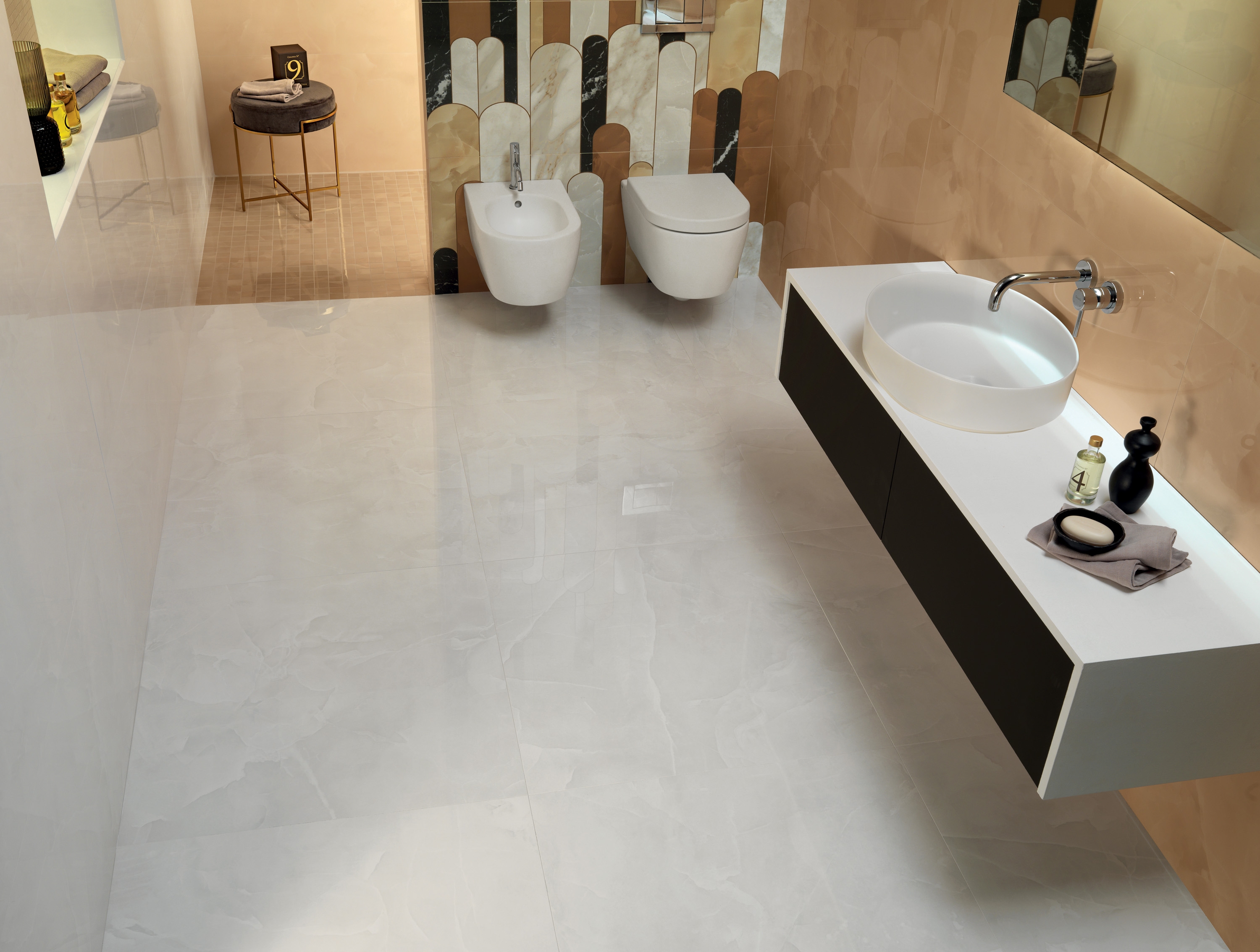 ROMA GOLD ROSE CALACATTA ORO INSERTO MIX 2 100X120 - Ceramic tiles from ...